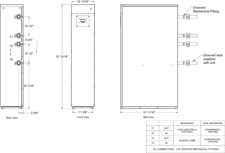 Dimensional Data - Compax Modular Chillers