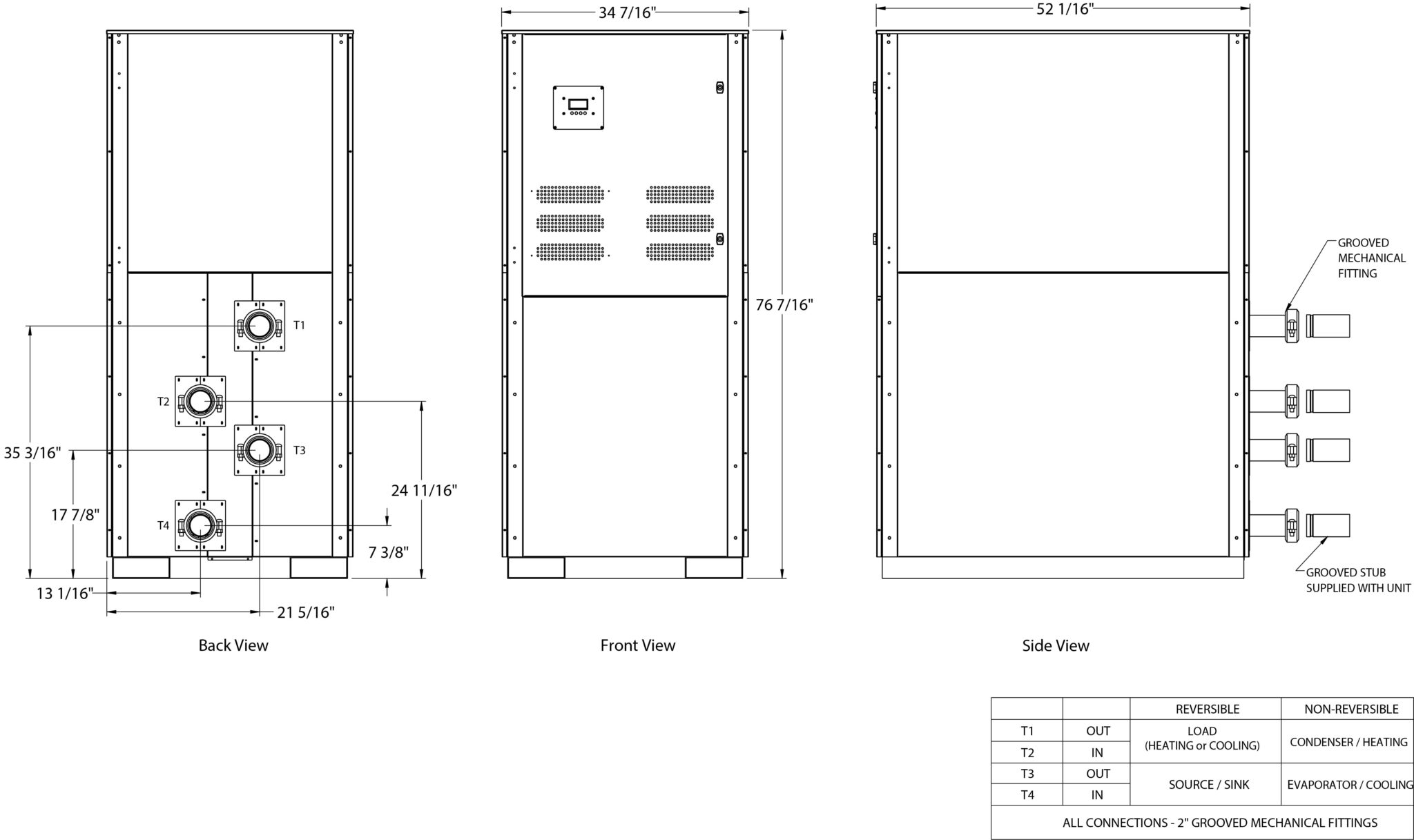 Dimensional Data - Compax Modular Chillers